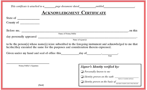 Notary Template Florida PDF Template